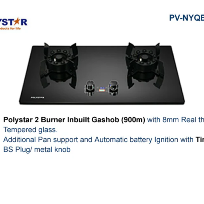 Polystar PV-NYQB2002T 2 Gas Burner Cabinet Inbuilt Gas Hob" - Ejovial ...